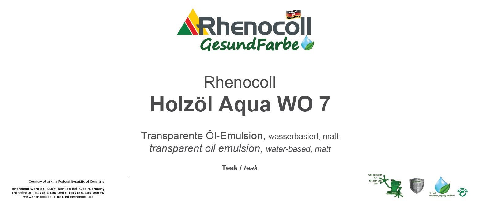 Rhenocoll Holzöl Aqua WO 7